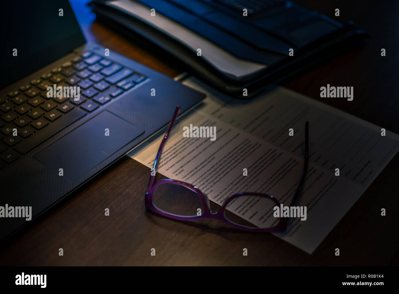 Laptop calculator accounting paperwork hi-res stock photography and ...