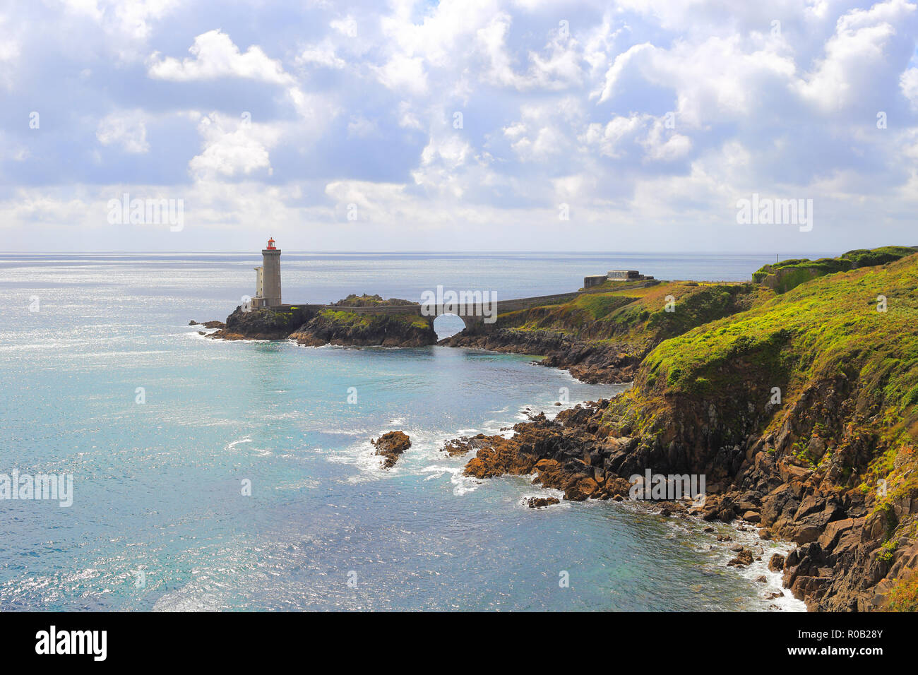 Petit Minou Lighthouse from the coast Stock Photo - Alamy