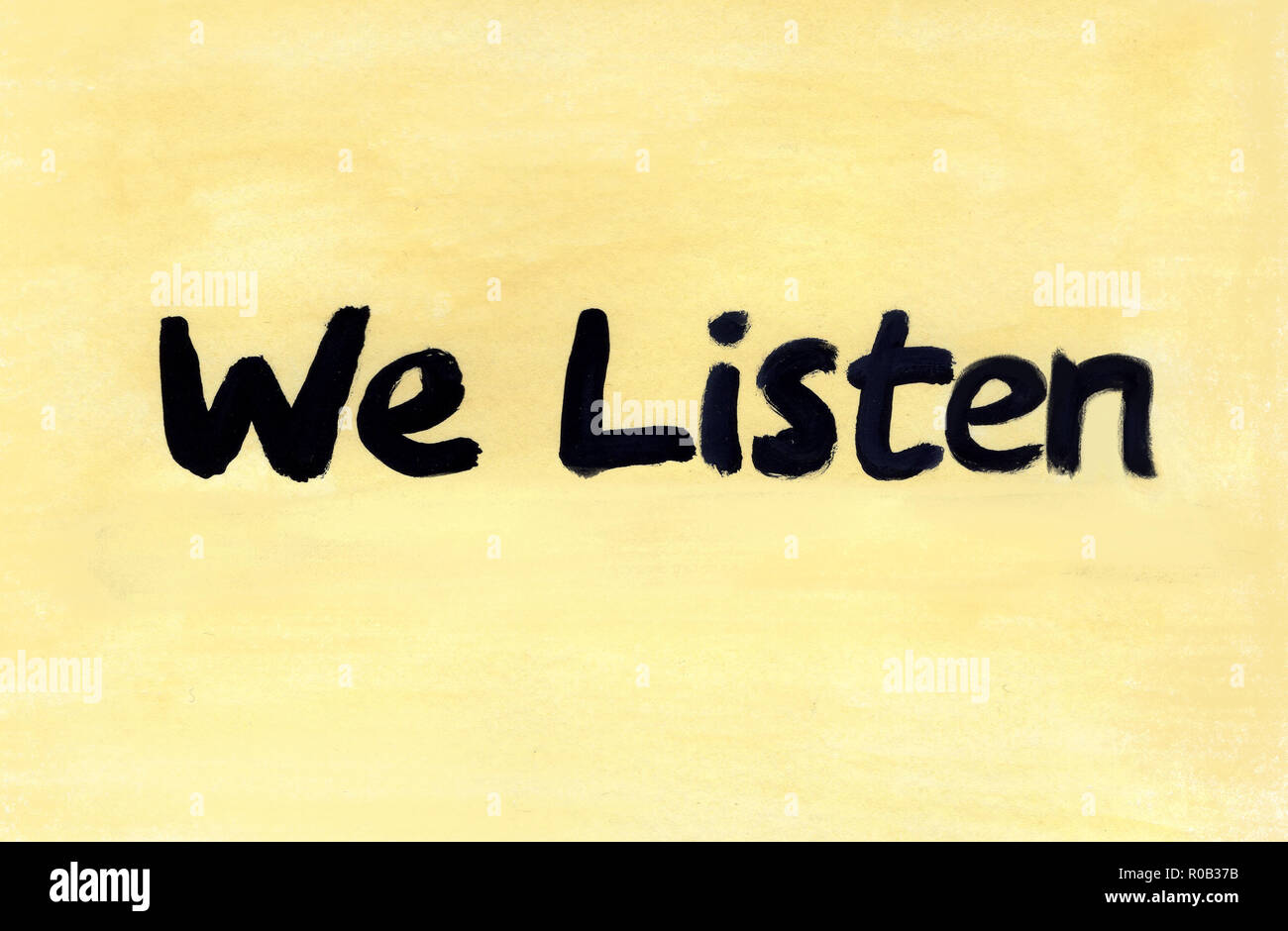 Listen to customer hi-res stock photography and images - Alamy