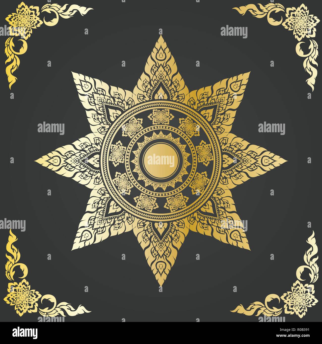 Vector abstract exotic Thai element pattern design Stock Vector Image ...