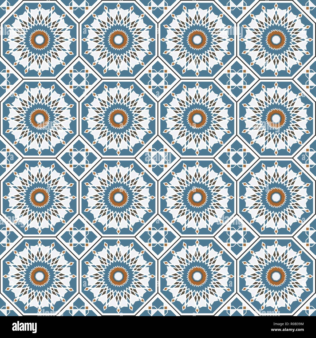 Arabesque mosaic seamless pattern background vector design, inclusive ...