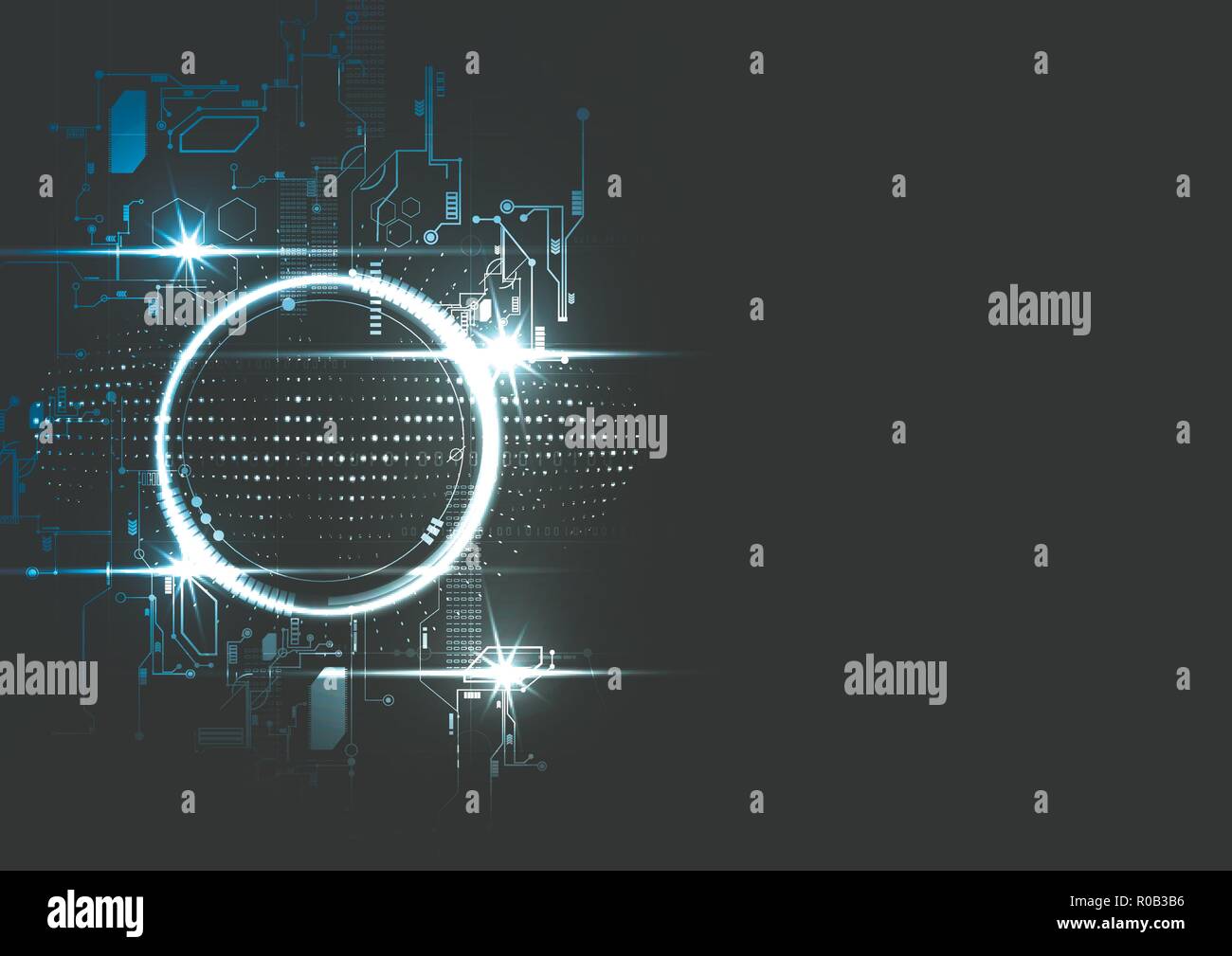 Technological circuit system abstract background vector design Stock ...