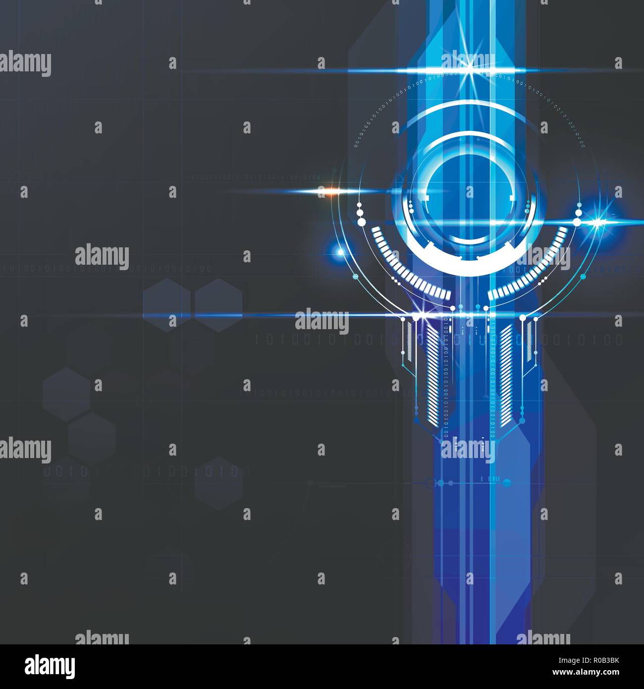 Technological future intelligent abstract background vector design ...