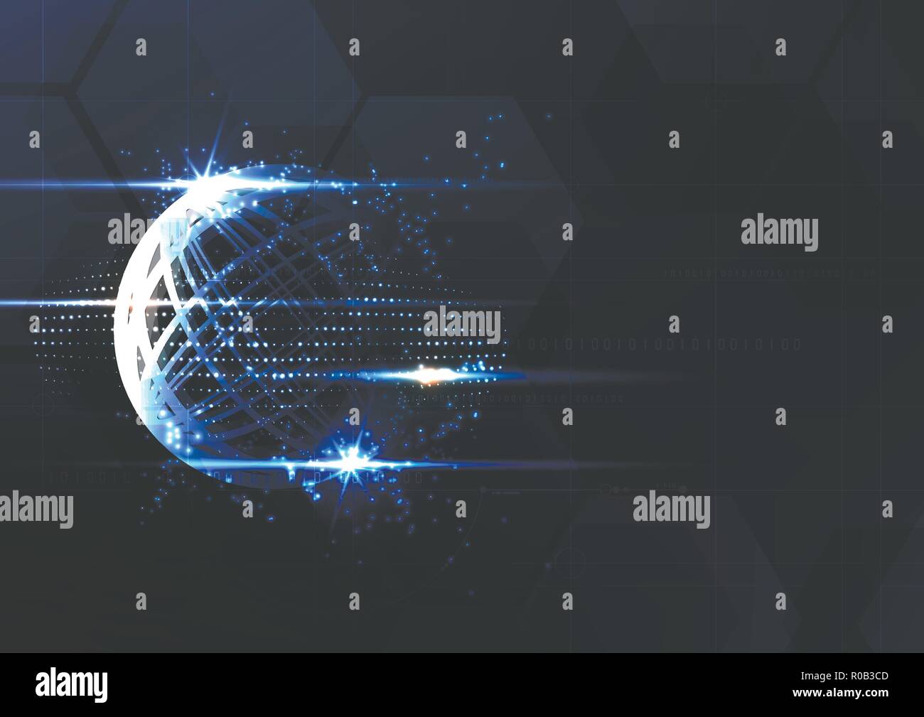 Technological globalization data abstract background vector design ...