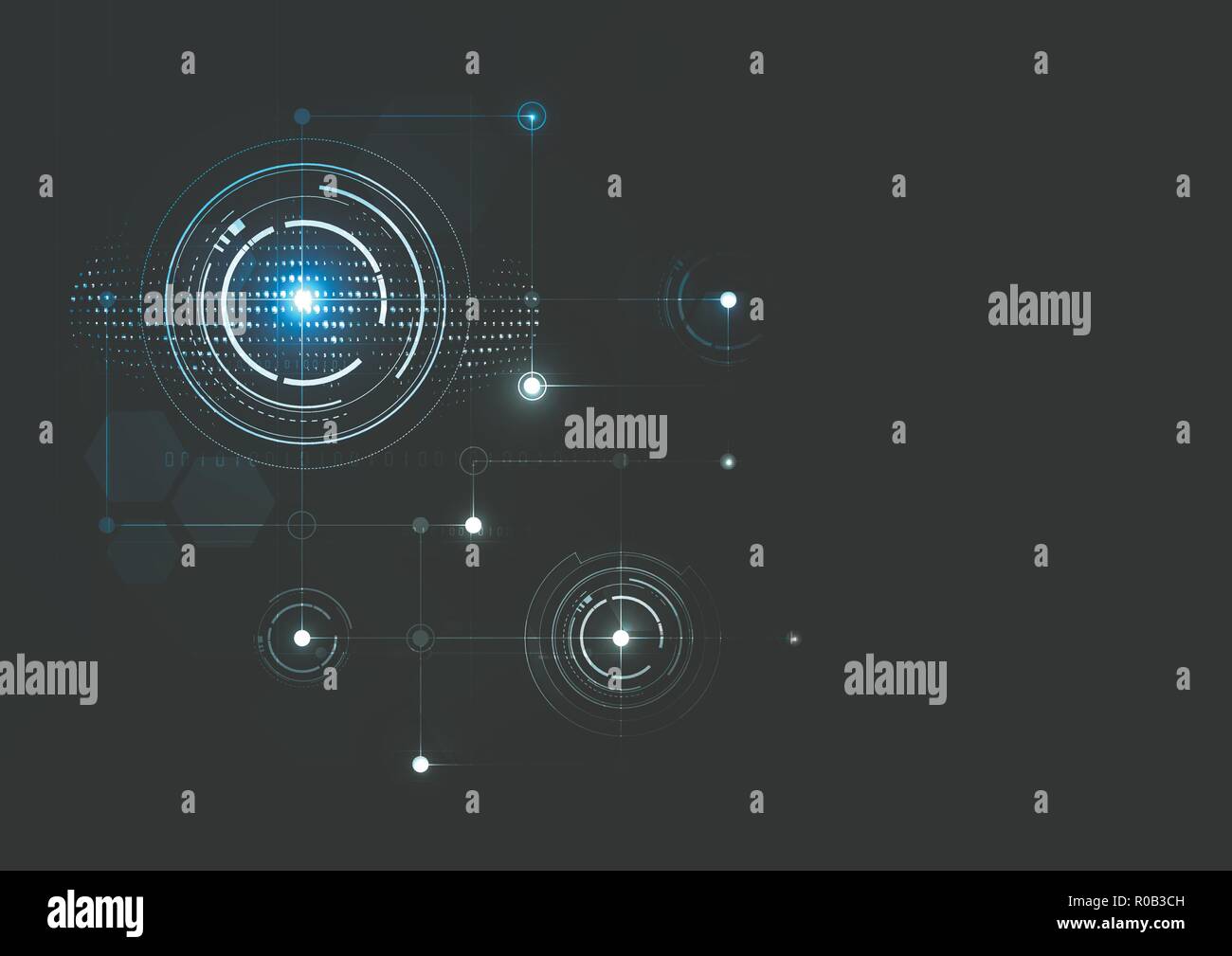Technological intelligent circuit system abstract background vector design Stock Vector Image ...