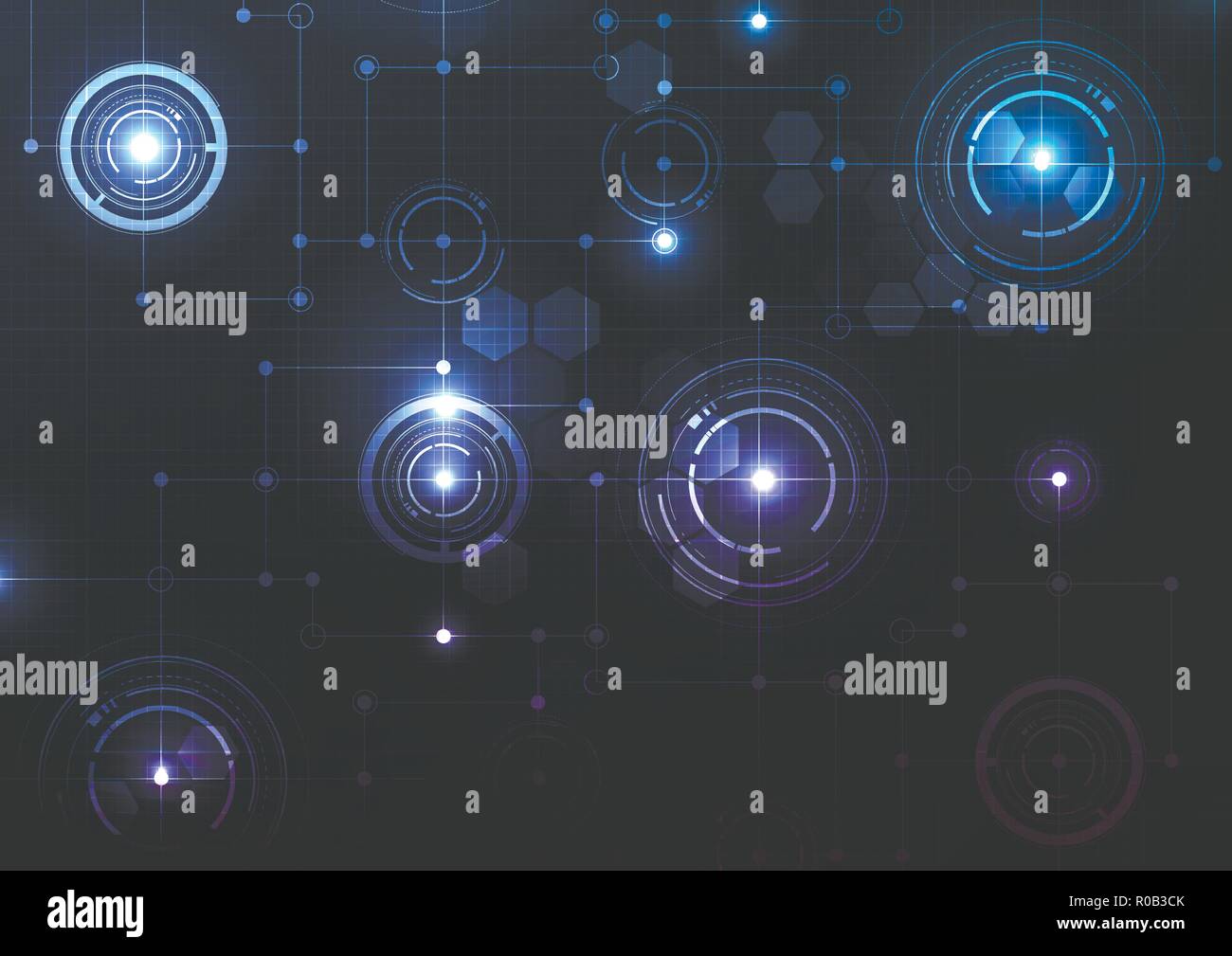Technological intelligent circuit system background vector design Stock Vector Image & Art - Alamy