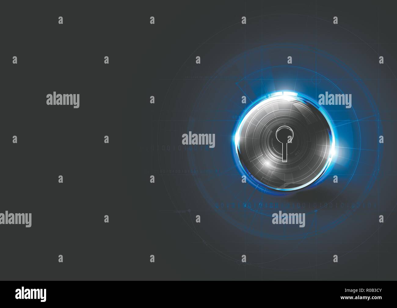 Technological lock system concept abstract background vector design ...