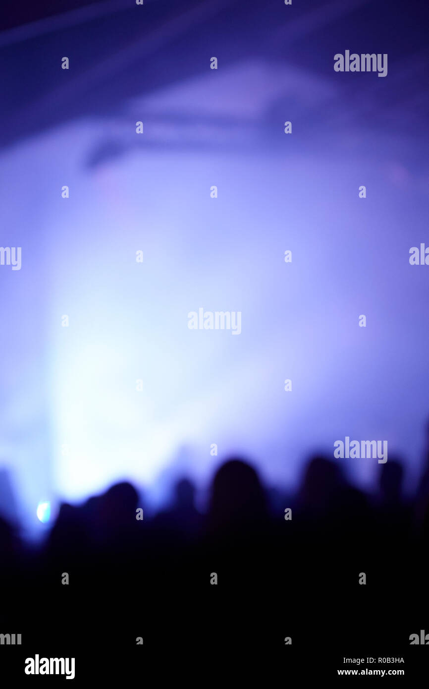 abstract photo, party, unrecognizable people, blue lights Stock Photo ...