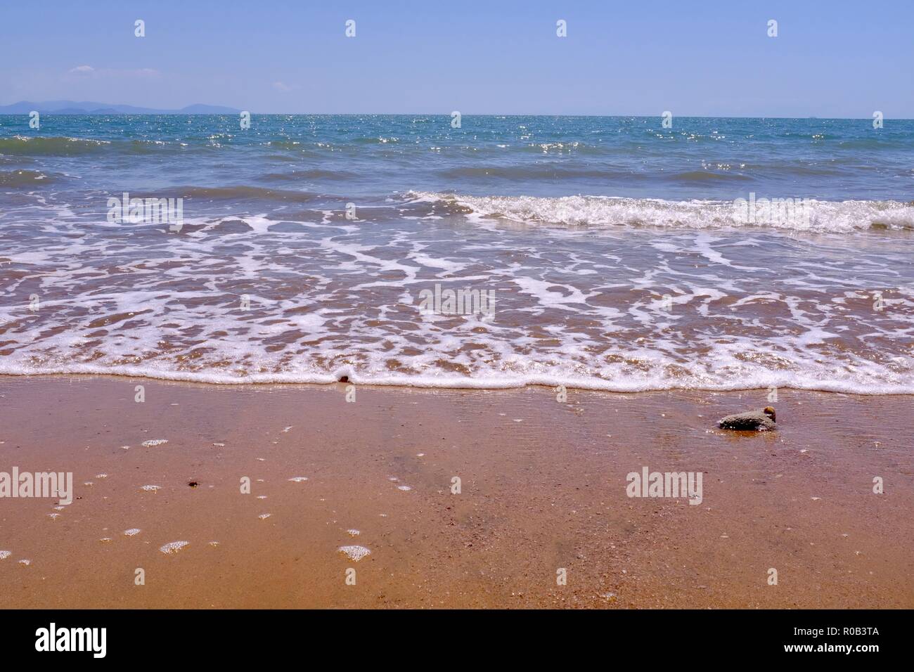 A wide open beach with a feeling of freedom, Balgal beach, QLD ...