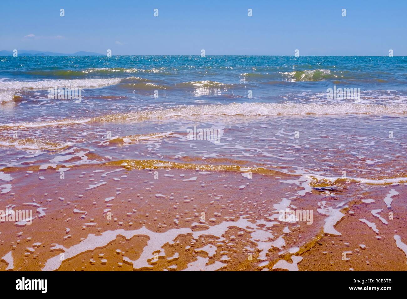 A wide open beach with a feeling of freedom, Balgal beach, QLD ...