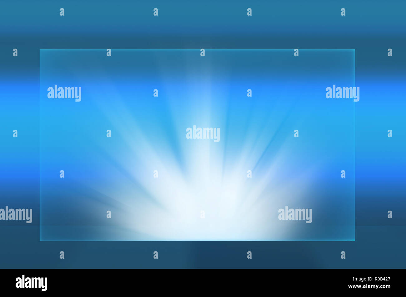 Graphical abstract background , glowing rays coming out from rectangle ...