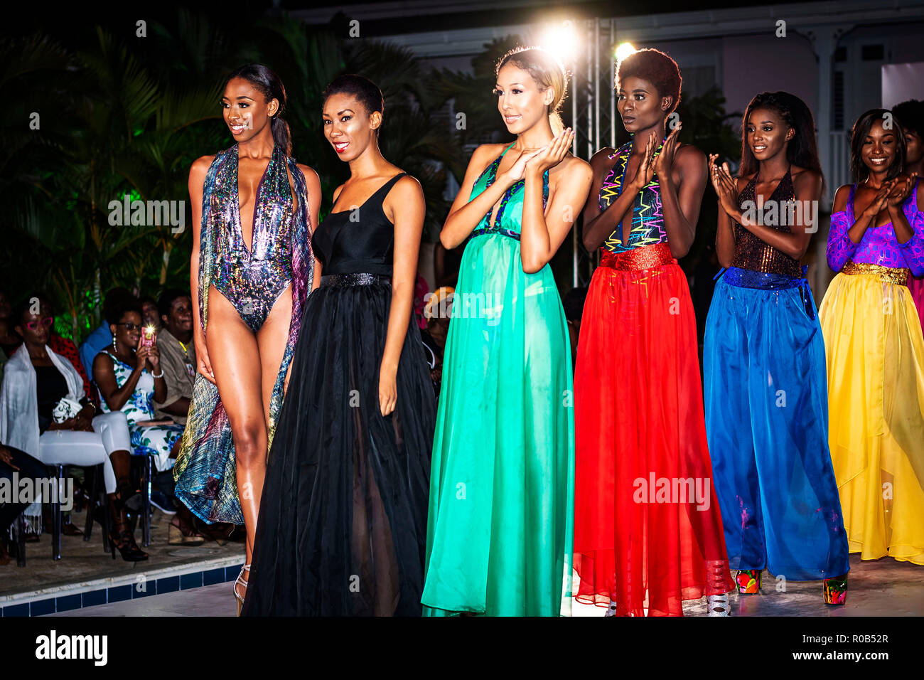 Models and Designers from across the Caribbean along with Stacy ...