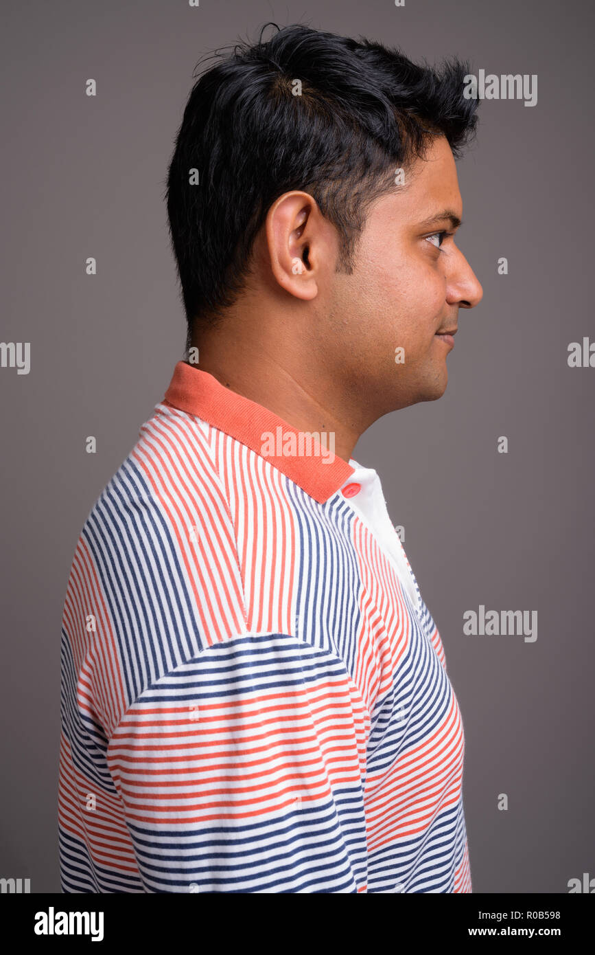 Indian man profile face hi-res stock photography and images - Alamy