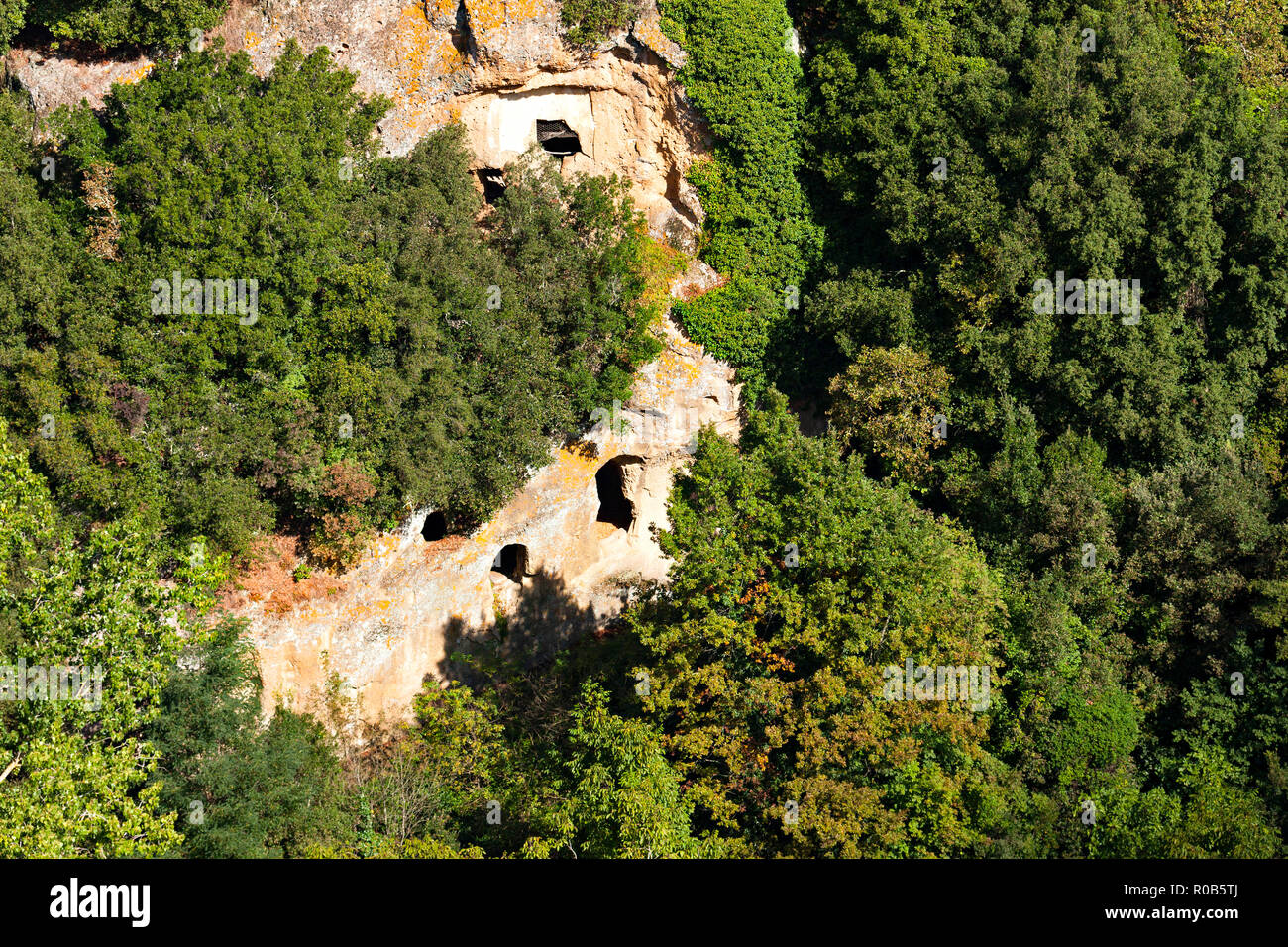 Etruscan Caves, Sorano, Province of Grosseto, Tuscany, Italy Stock ...