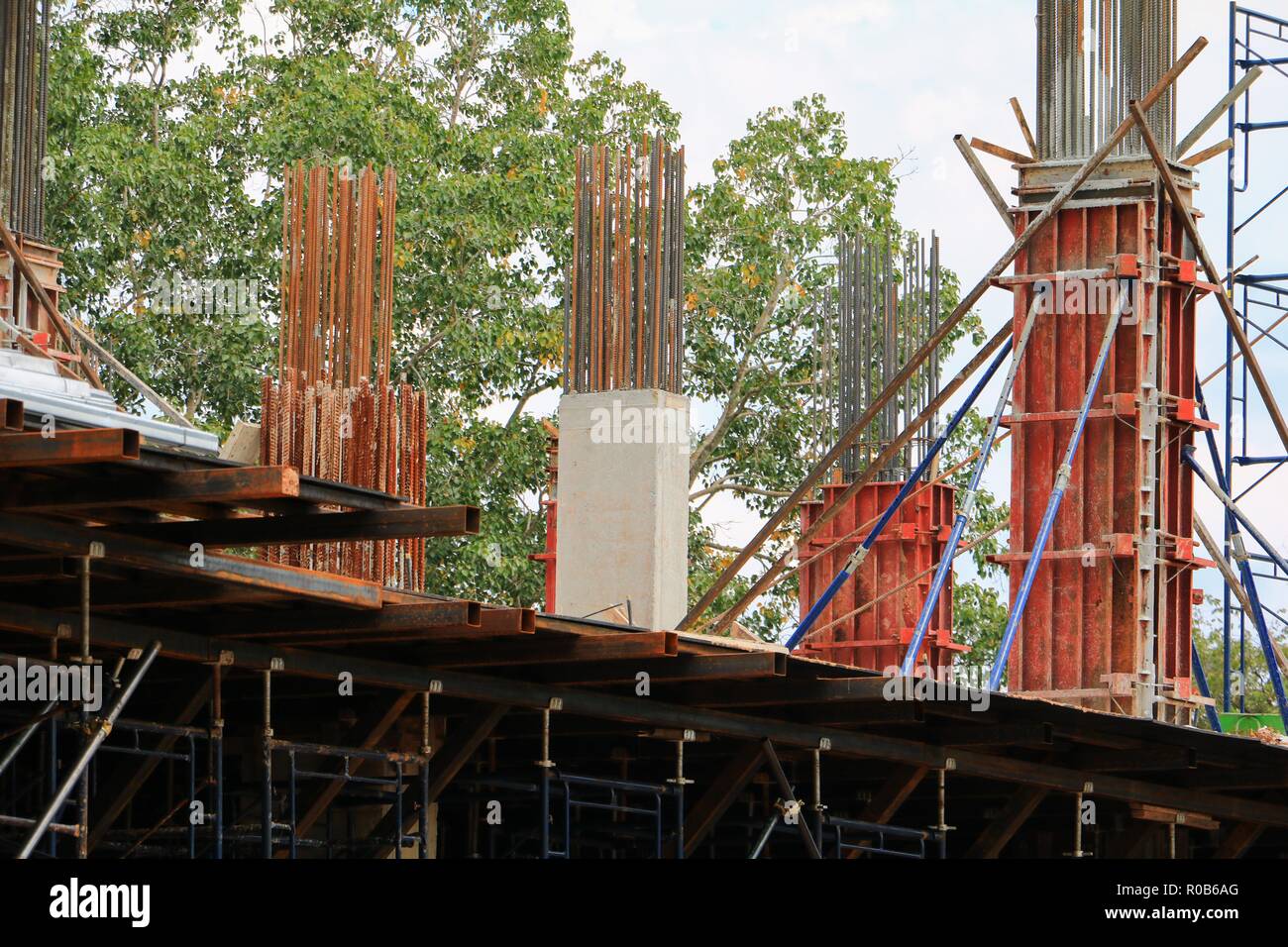 work construction in building site workplace Stock Photo - Alamy