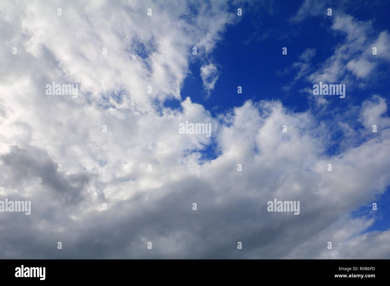 blue sky with a raincloud bright beautiful art of nature and copy space ...