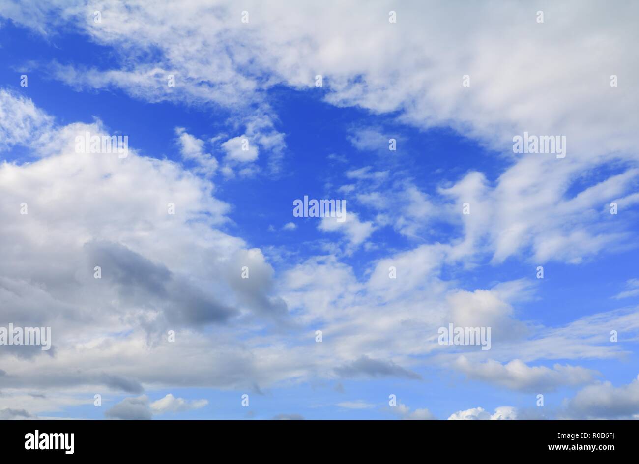 blue sky with a raincloud bright beautiful art of nature and copy space ...