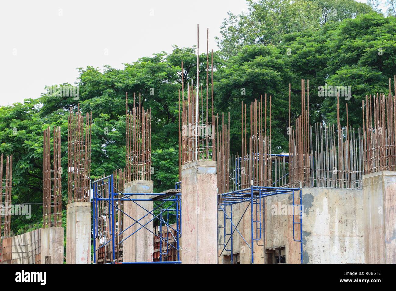 work construction in building site workplace Stock Photo - Alamy