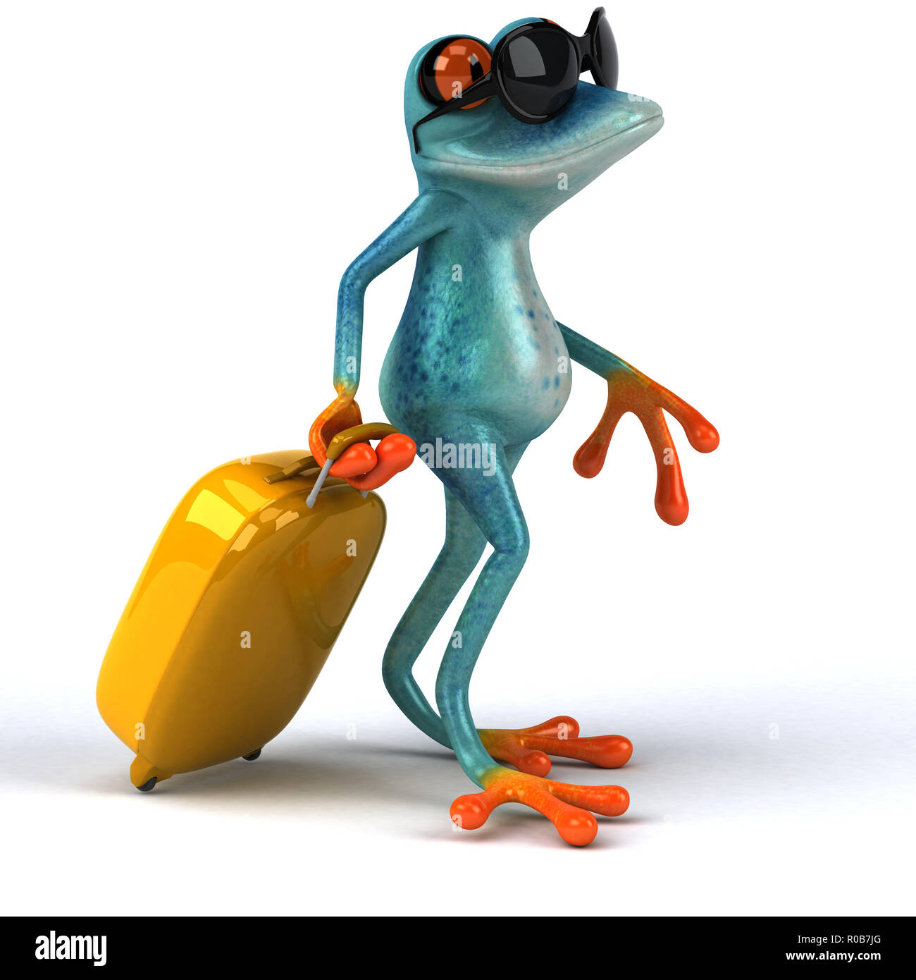 Fun frog - 3D Illustration Stock Photo - Alamy