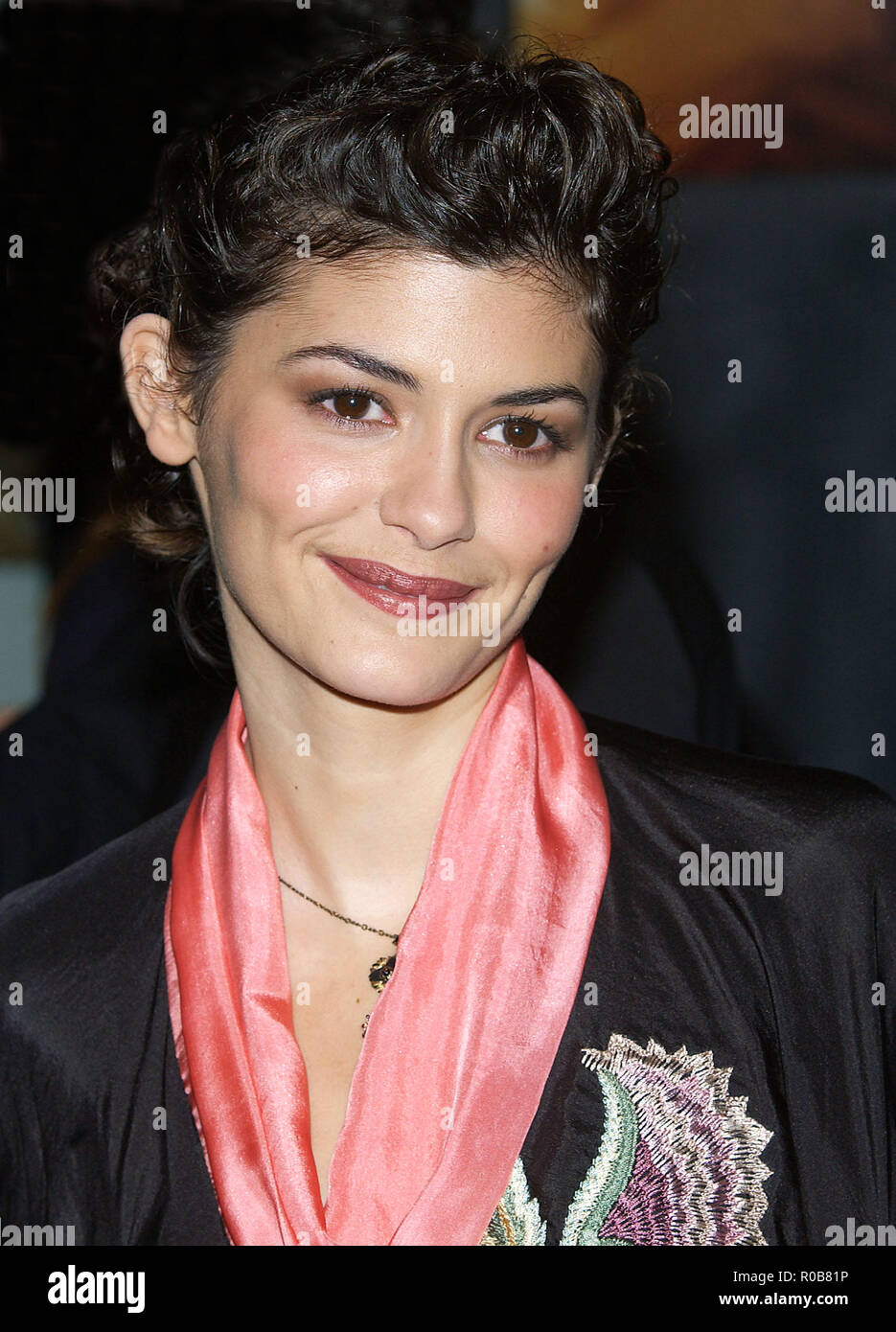 Audrey Tautou at the A Very Long Engagement Premiere at the Grauman ...