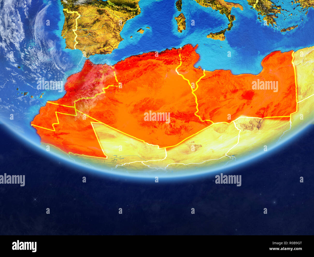 Map of arab maghreb hi-res stock photography and images - Alamy