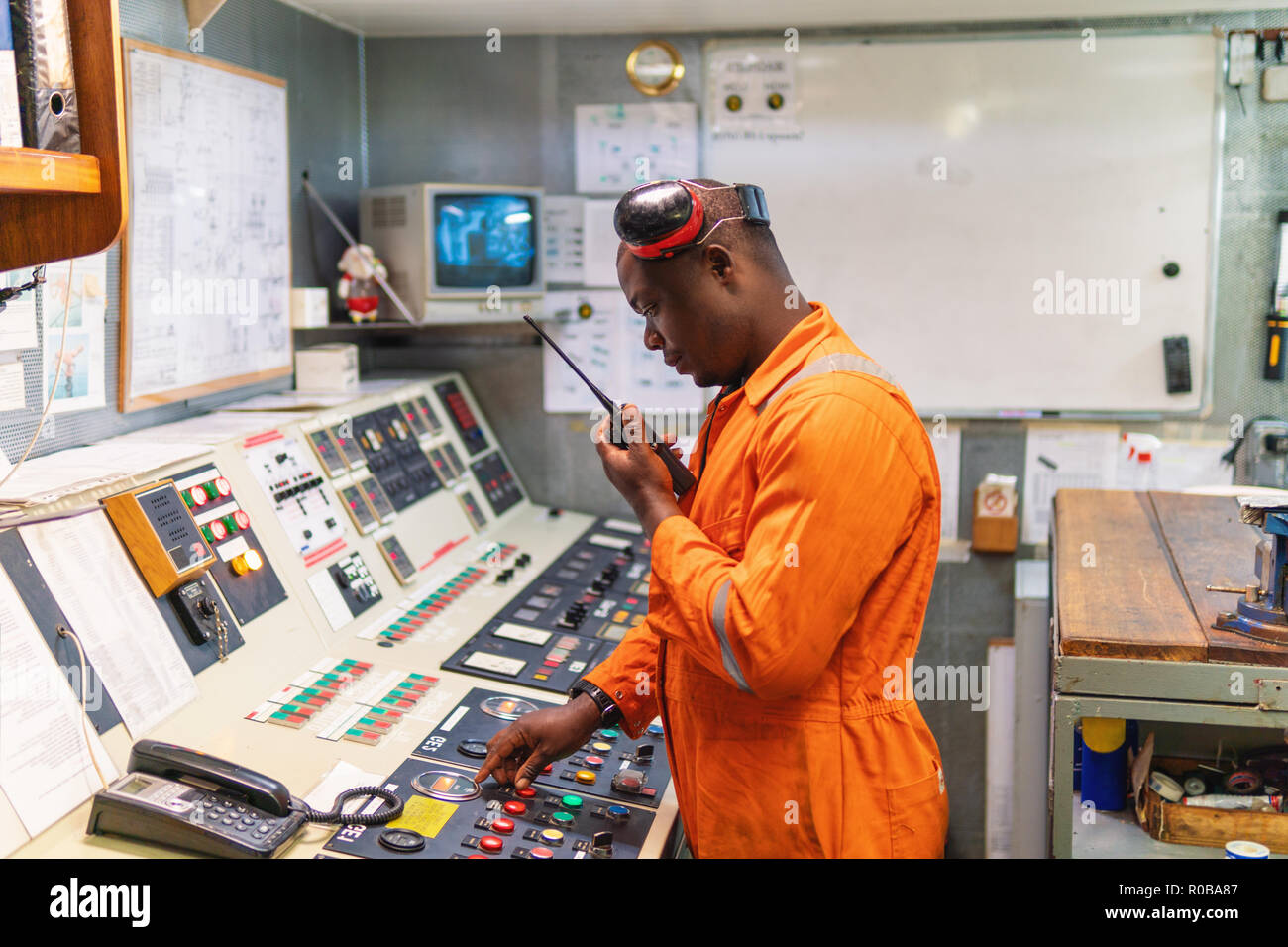 Engine room communication hi-res stock photography and images - Alamy