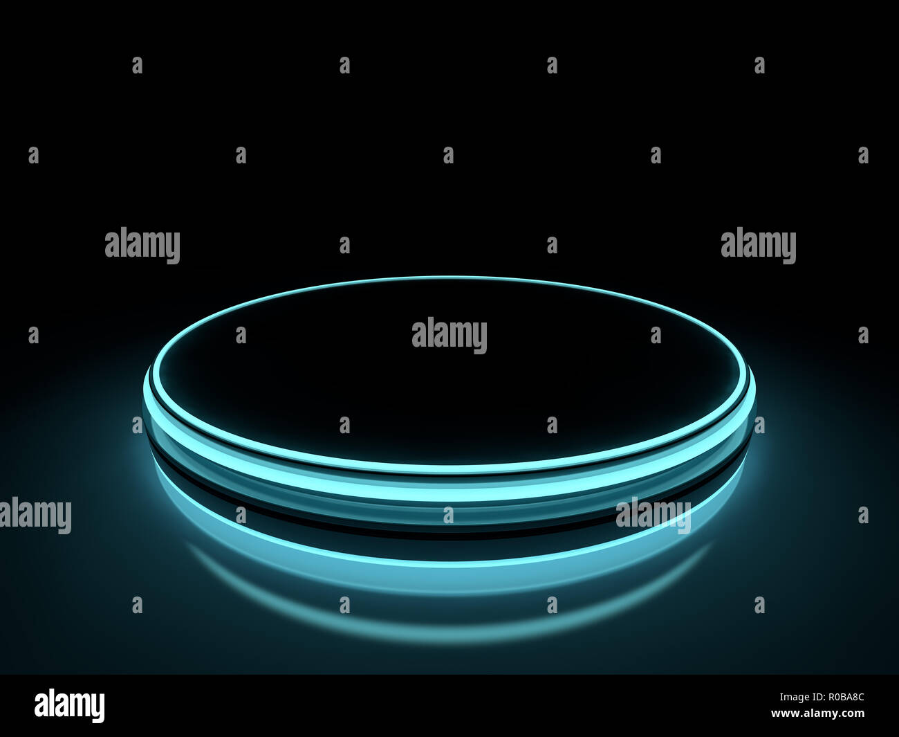 Background of an empty space and neon light. Neon rays and glow. 3D ...