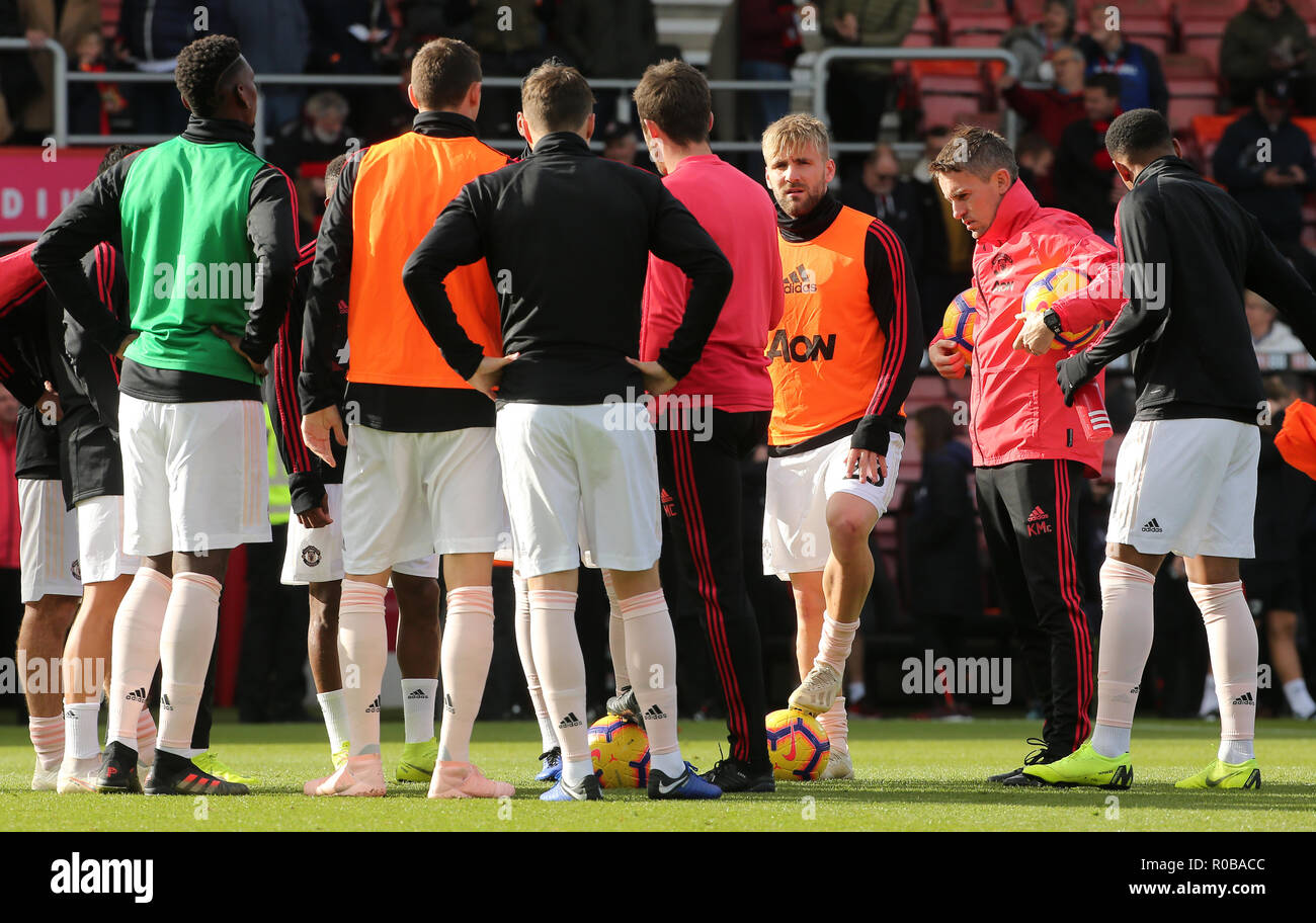 Manchester United's Luke Shaw before the Premier League match at The ...