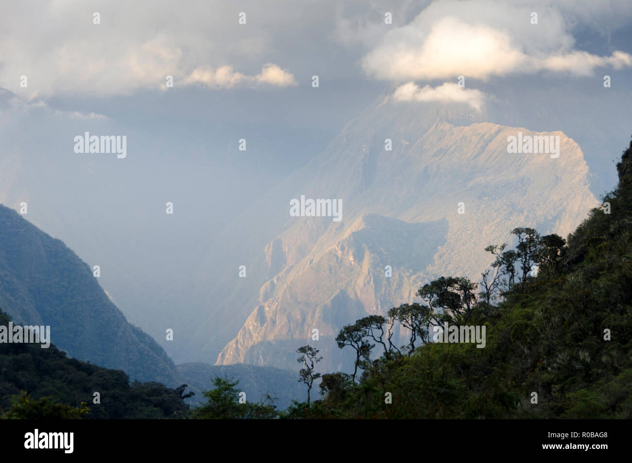 Andes mountains, from the Inca Trail, Peru Stock Photo - Alamy