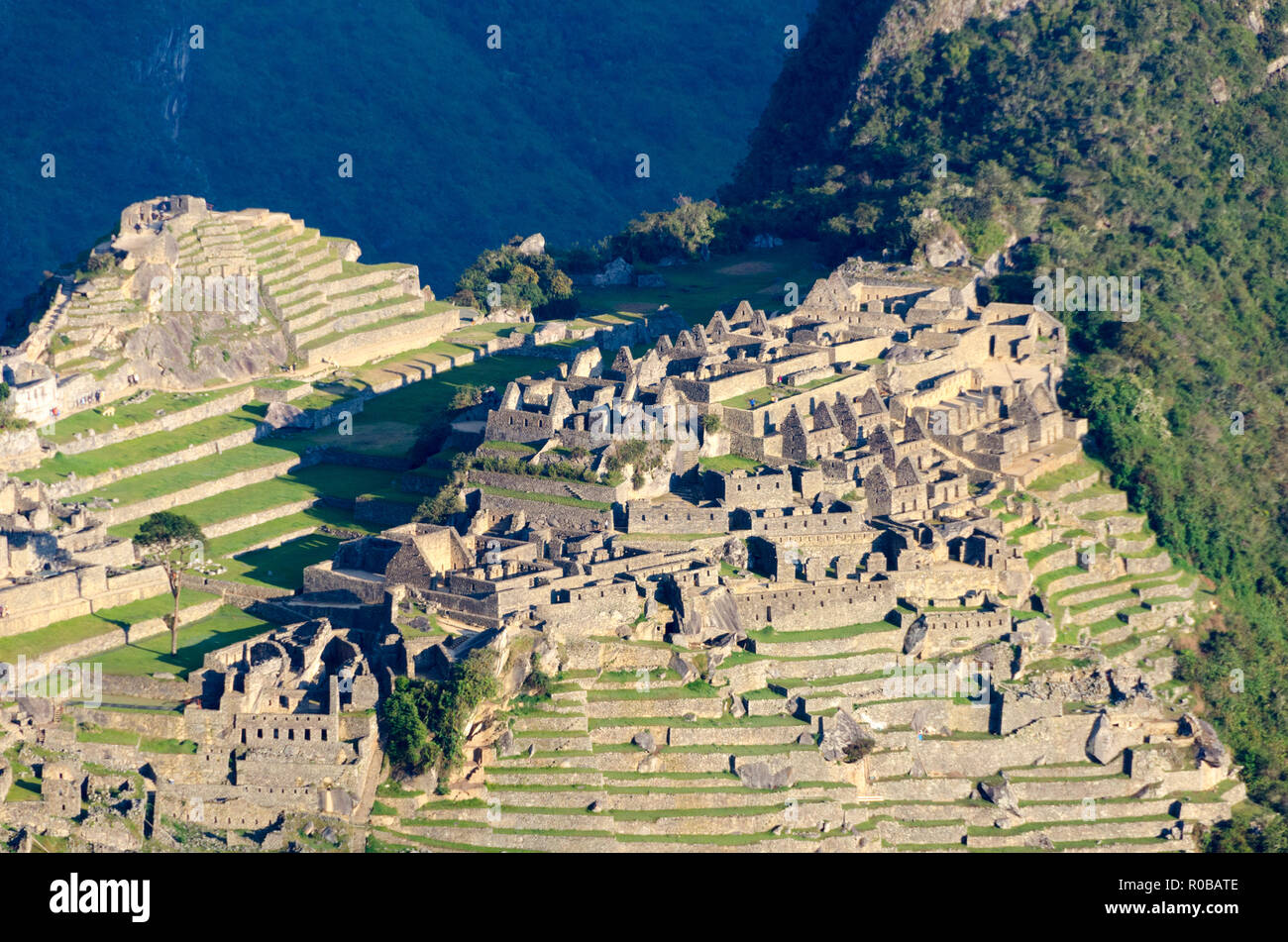 Machu Pichu, from the Sun Gate on the Inca Trail, Peru Stock Photo - Alamy