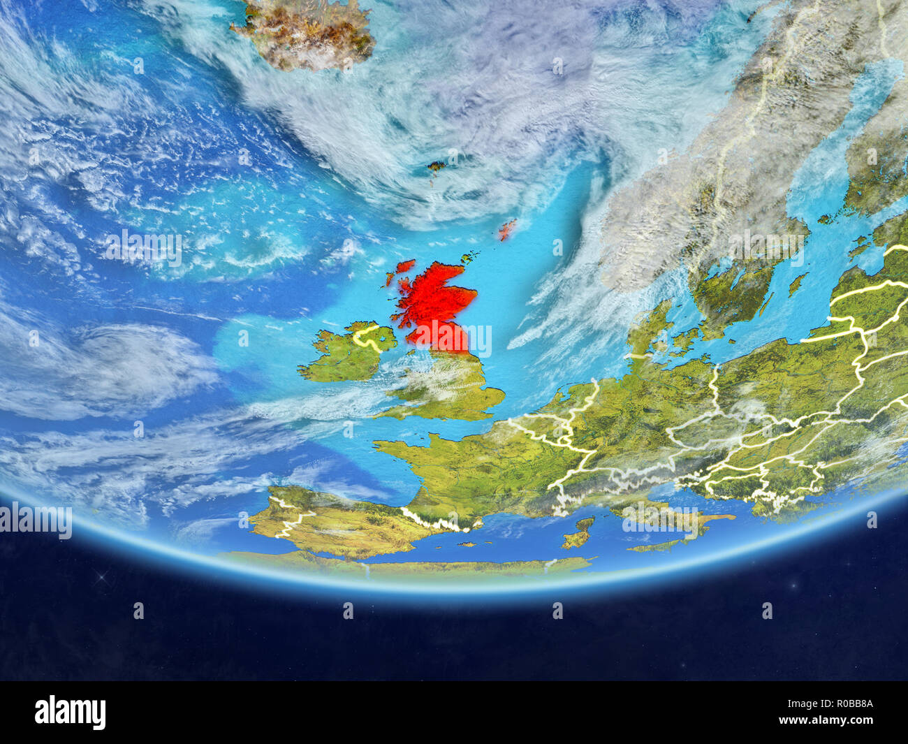 Map of the scottish borders hi-res stock photography and images - Alamy