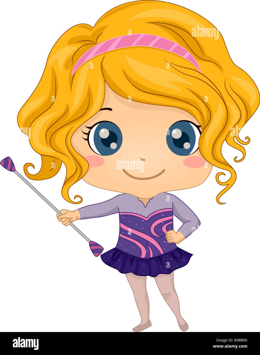 Baton Twirler Cartoon