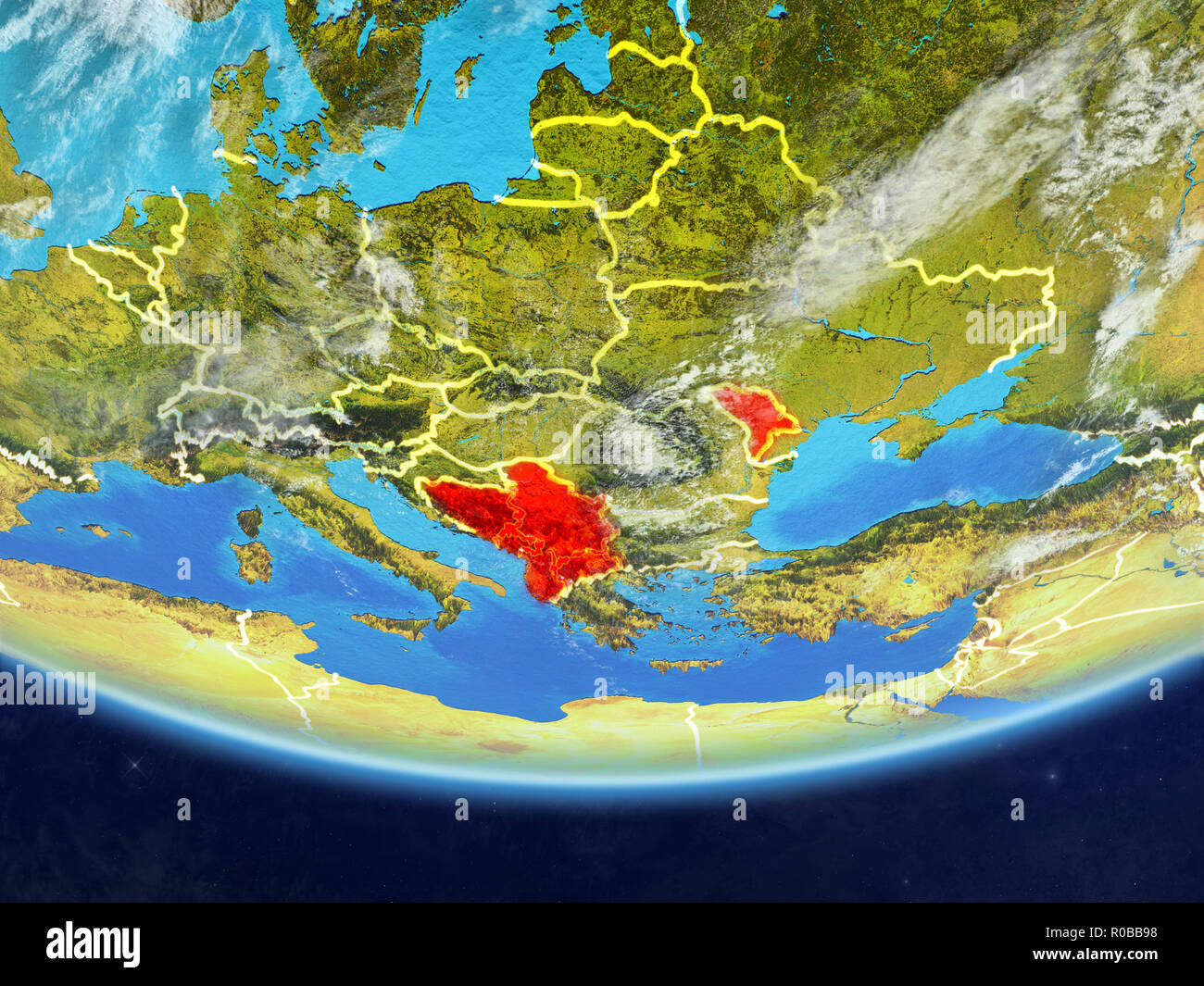 Cefta countries on globe hi-res stock photography and images - Alamy