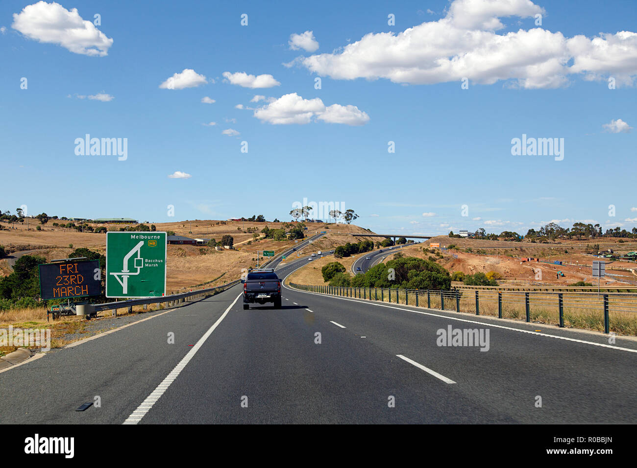 Bacchus Marsh, Australia: March 23, 2018: Western Highway is the ...