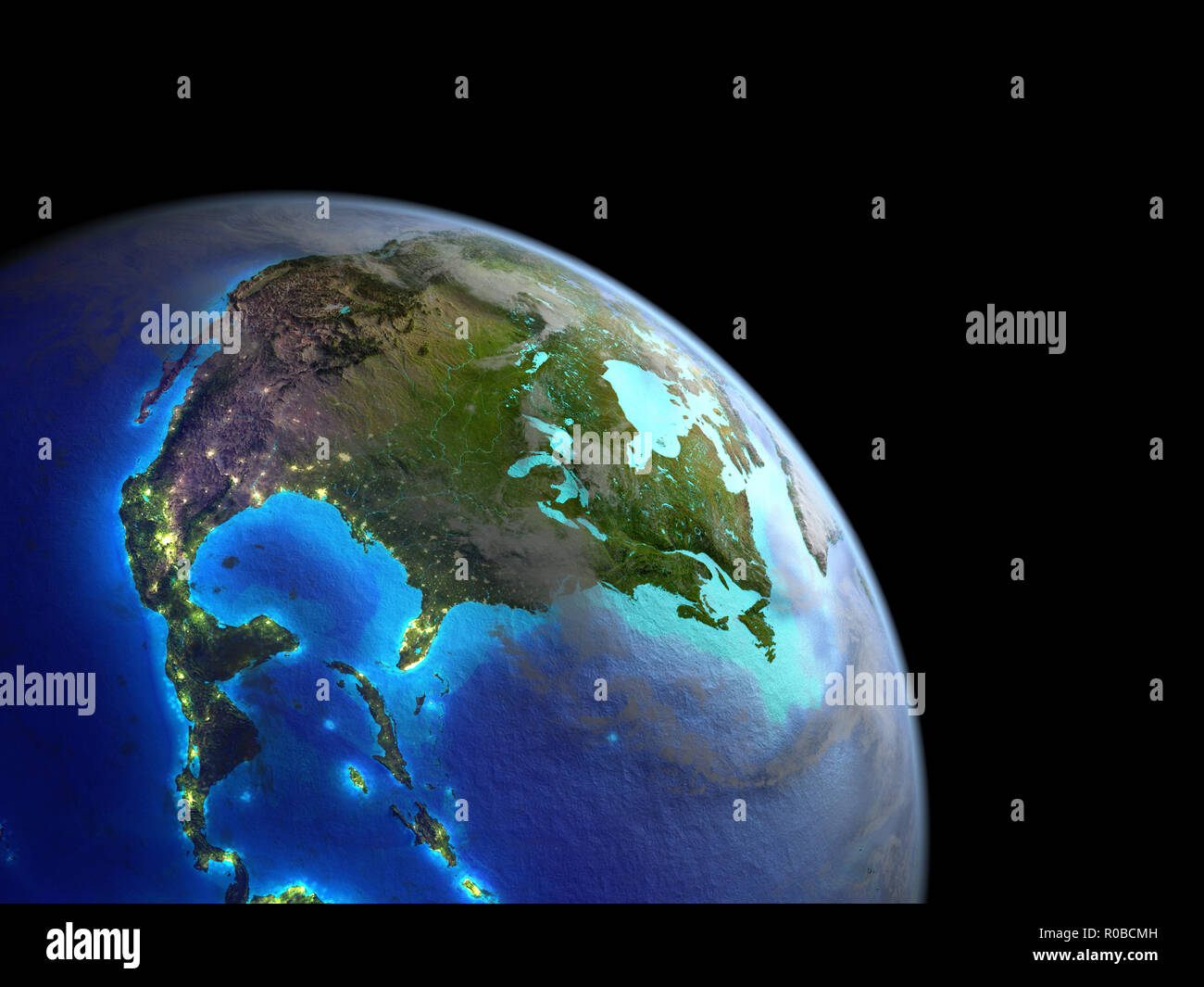 North american detail on globe hi-res stock photography and images - Alamy