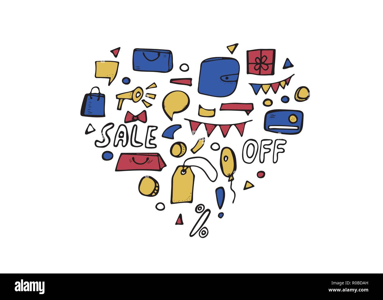 Set of sale objects for promotion banners. Collection promo items in ...