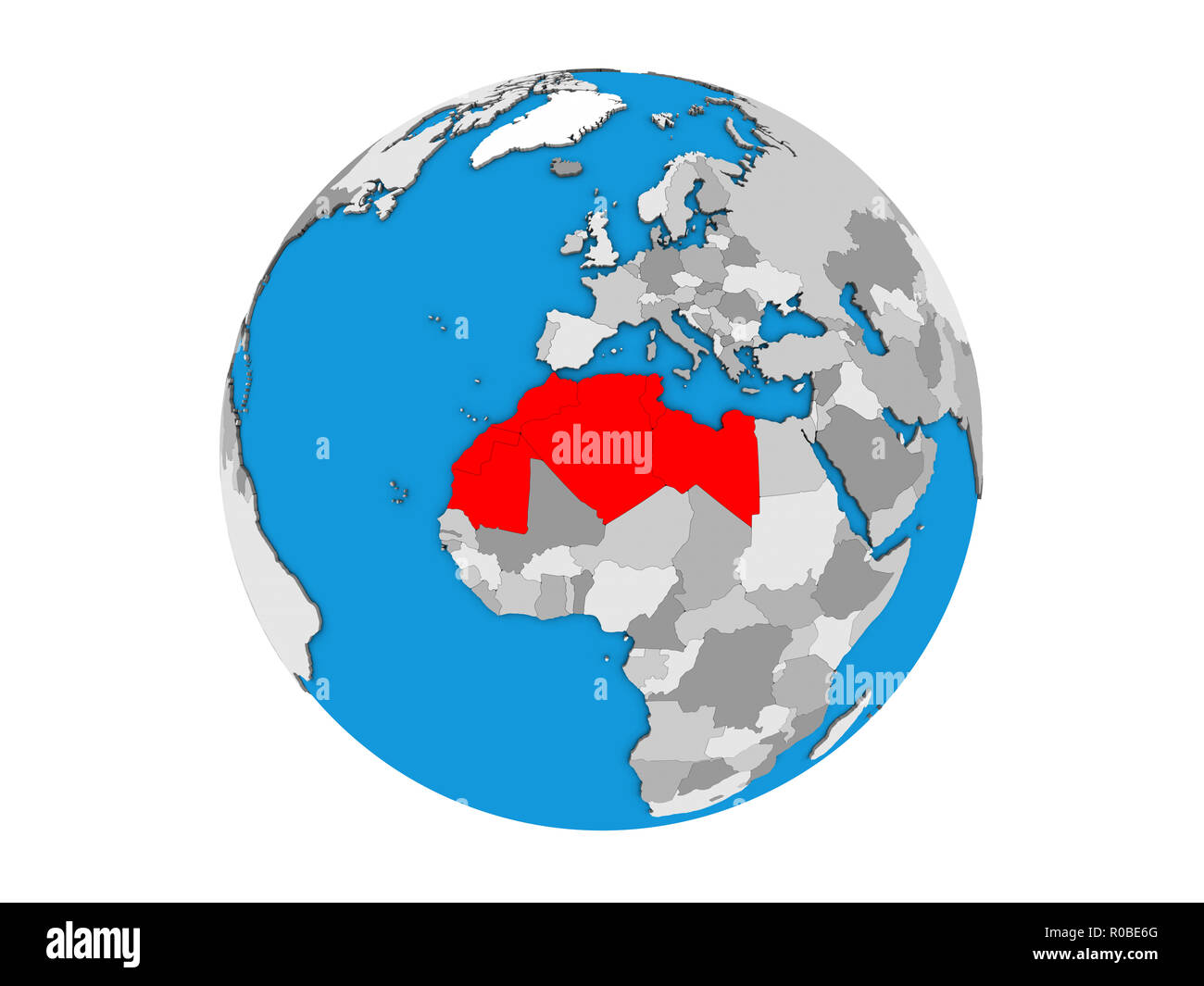 Map of arab maghreb Cut Out Stock Images & Pictures - Alamy
