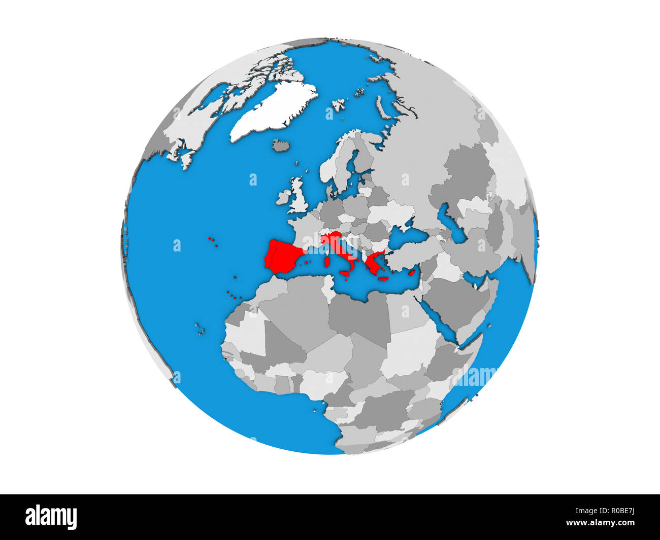 Map Of Southern Europe Cut Out Stock Images & Pictures - Alamy