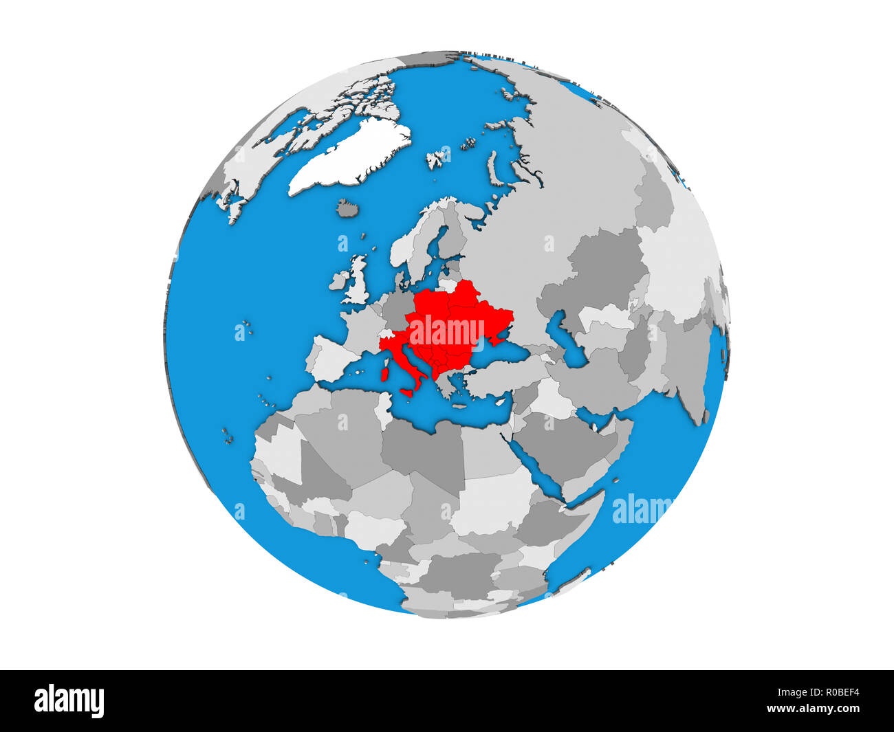 Central eastern europe map Cut Out Stock Images & Pictures - Alamy