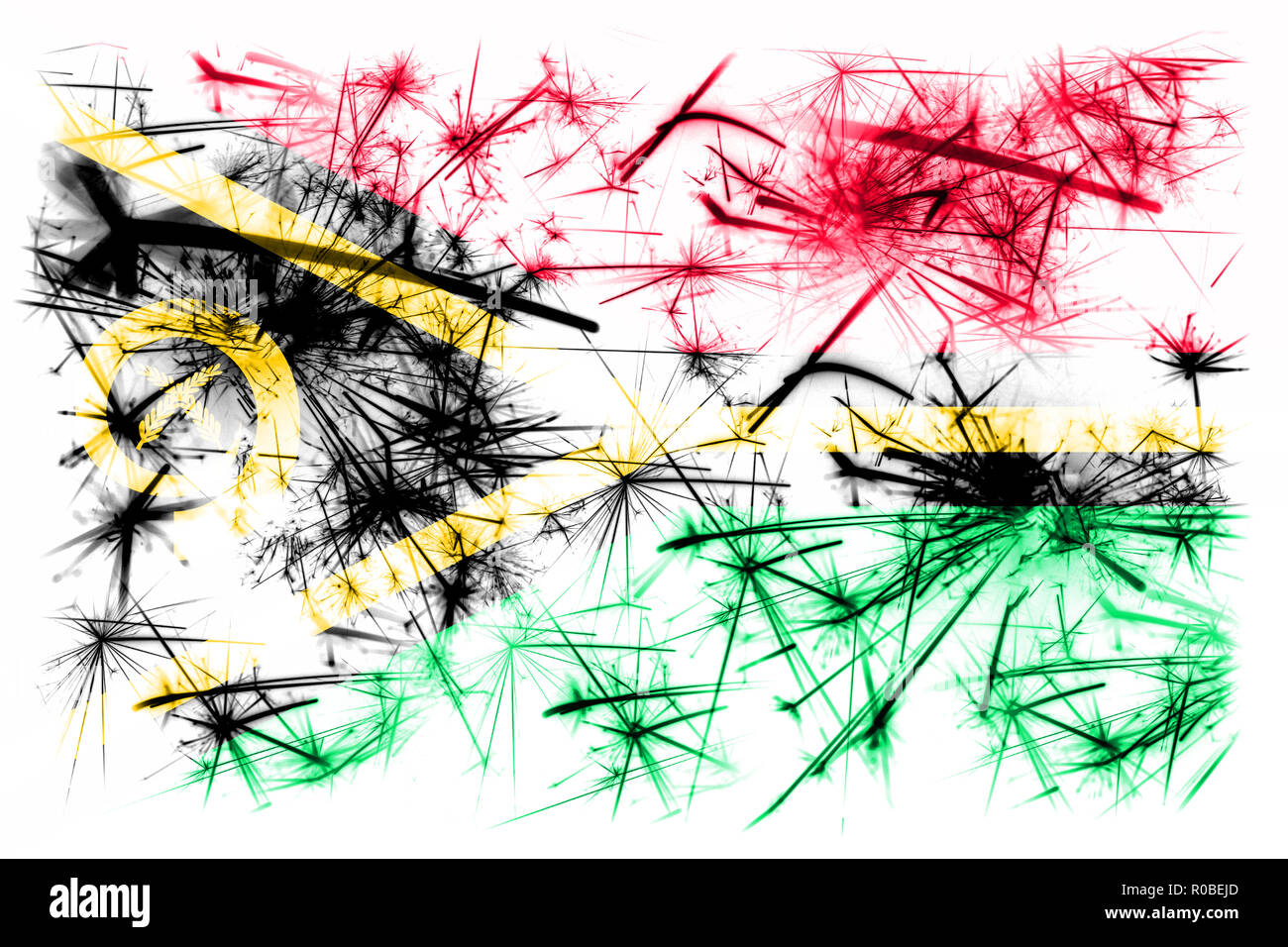 Vanuatu fireworks sparkling flag. New Year 2019 and Christmas party ...
