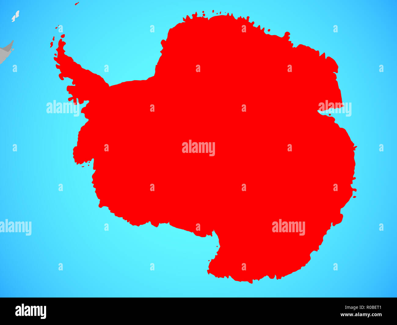 Antarctica on blue political globe. 3D illustration Stock Photo - Alamy