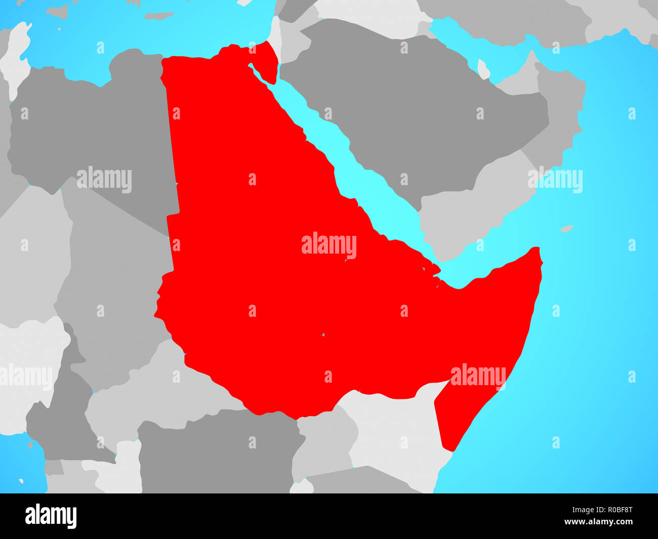 Map of northeast africa hi-res stock photography and images - Alamy