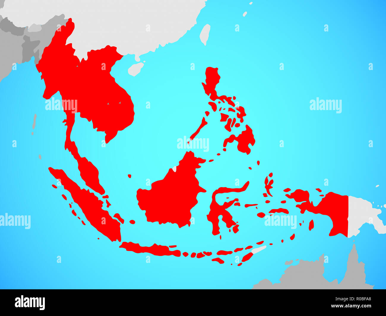 Asean countries map hi-res stock photography and images - Alamy