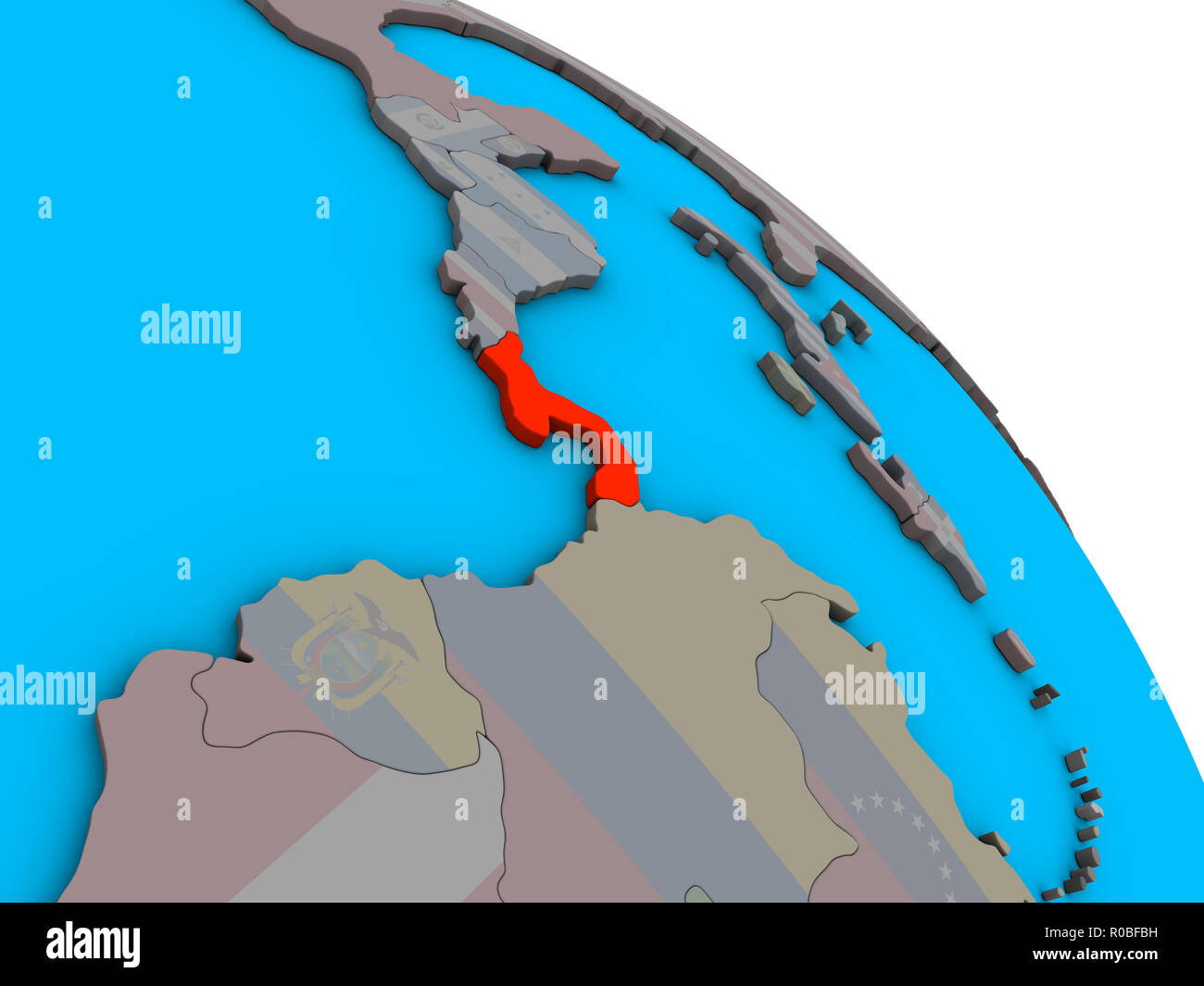 Simple political map panama hi-res stock photography and images - Alamy