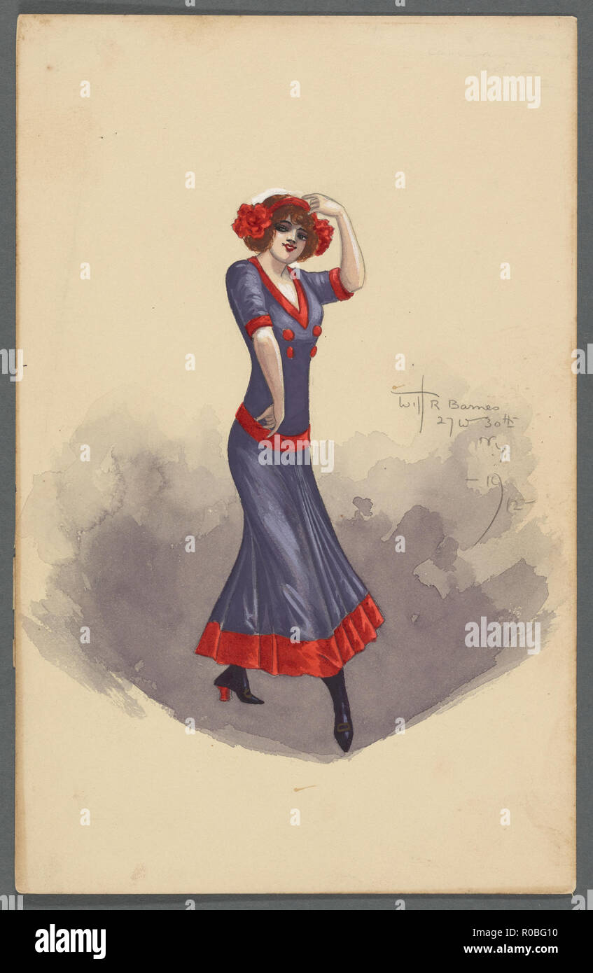 theatrical costume design illustration Stock Photo - Alamy