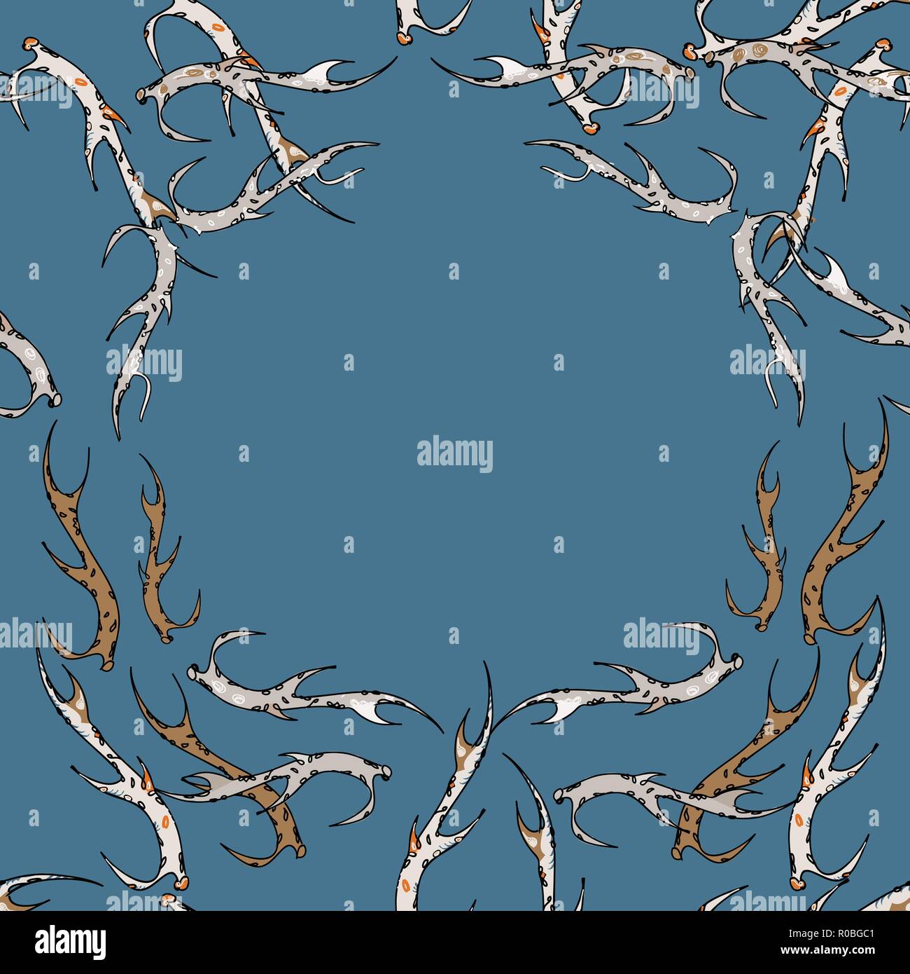 Deer Antlers pattern Stock Vector Image & Art - Alamy