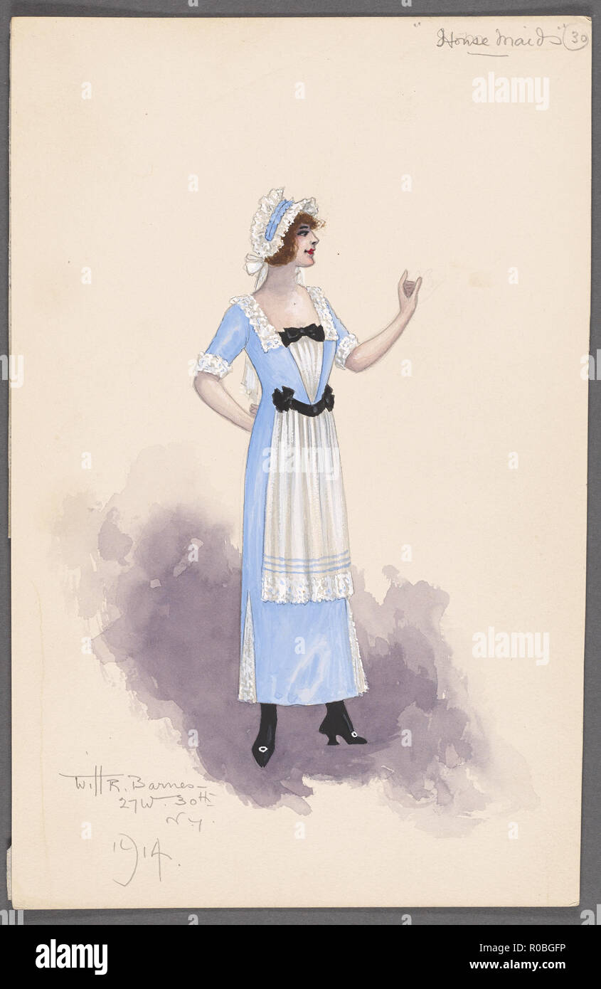 vintage theatrical production costume fashion design illustration in an ...