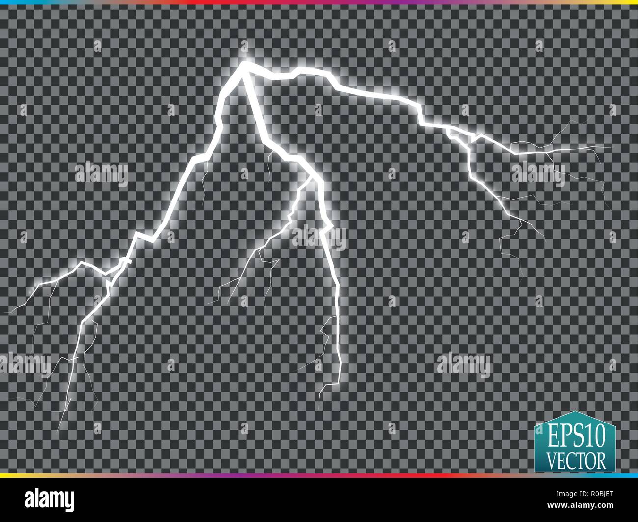 Storm with Lightning isolated on transparent background Stock Vector ...