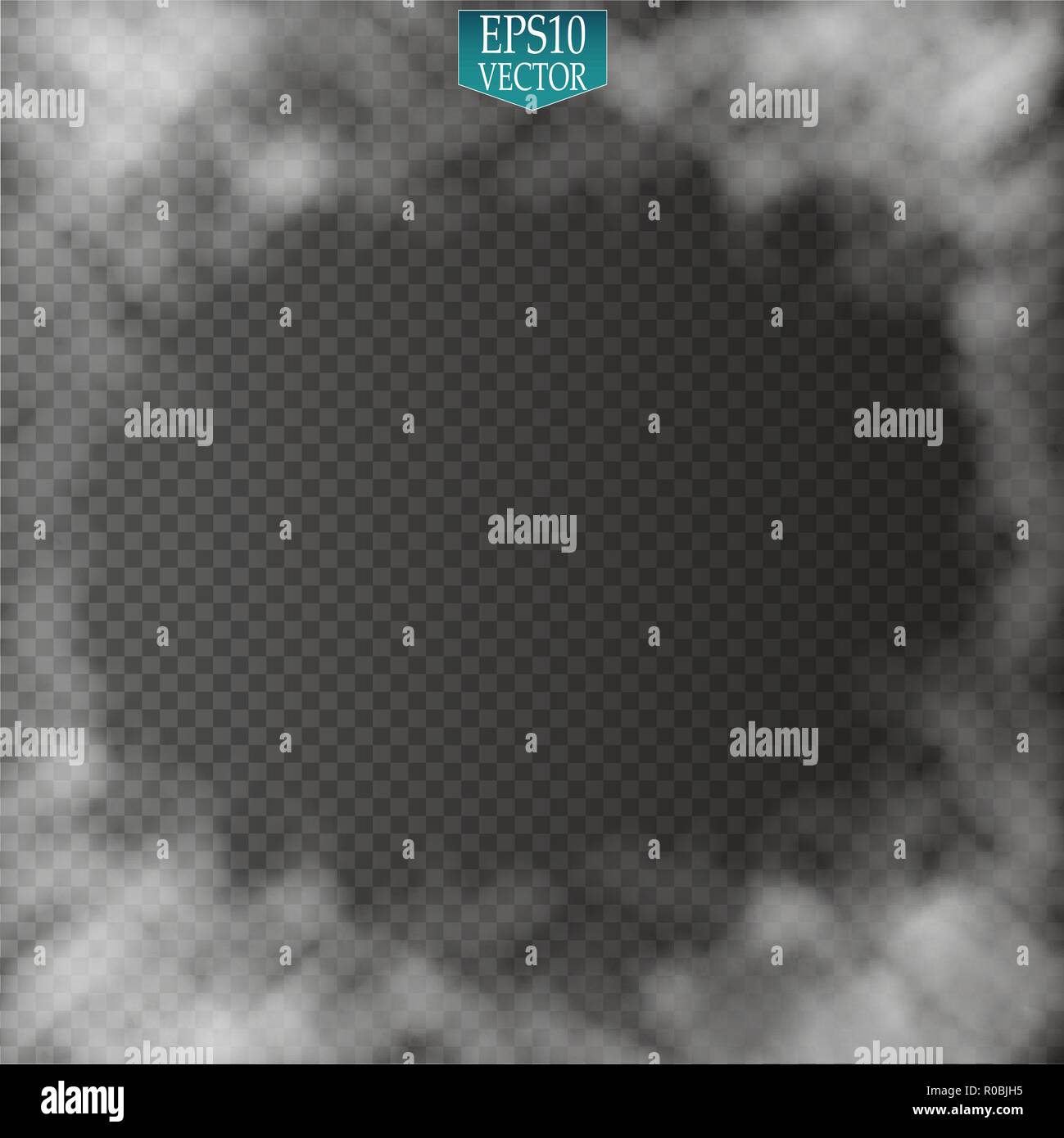 Fog or smoke isolated transparent special effect. White vector ...