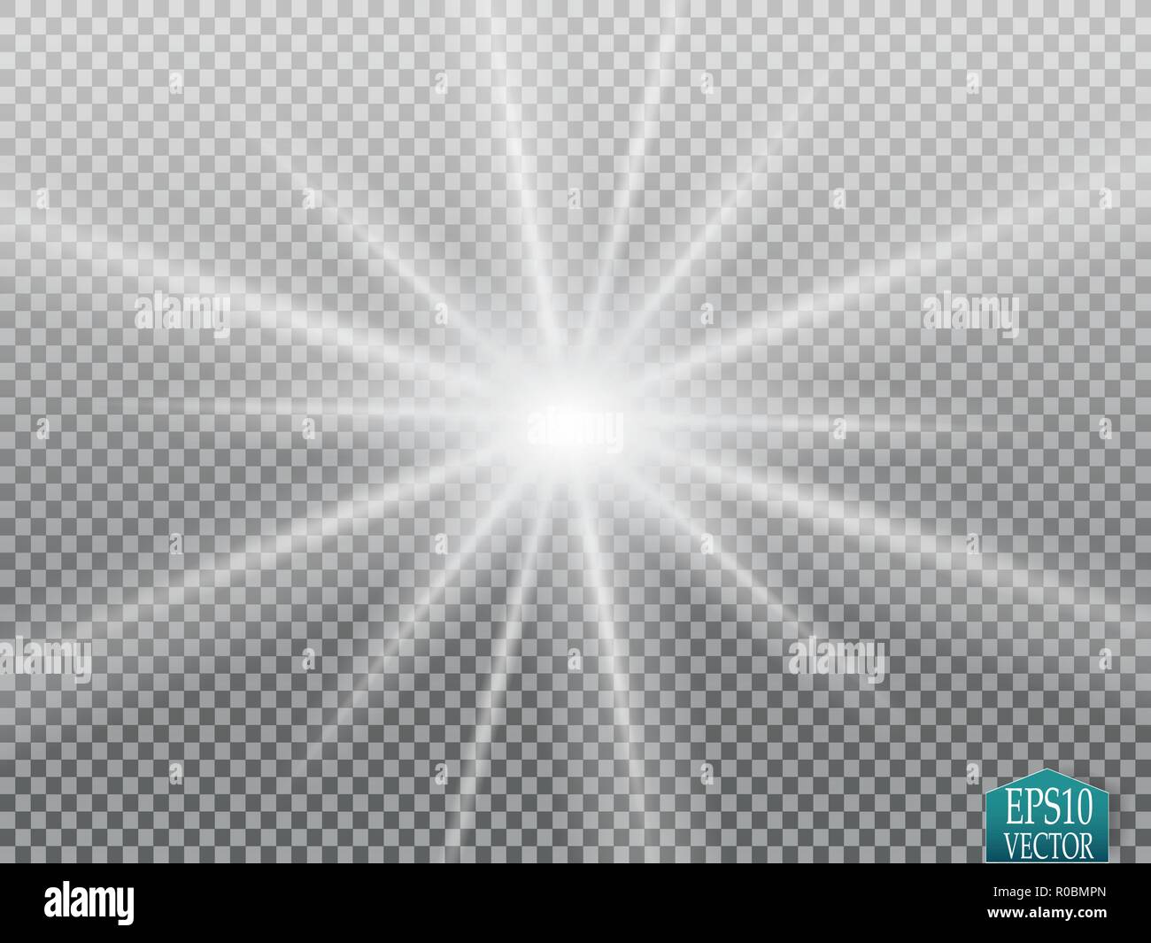 Glow light effect. Star burst with sparkles. Golden glowing lights ...